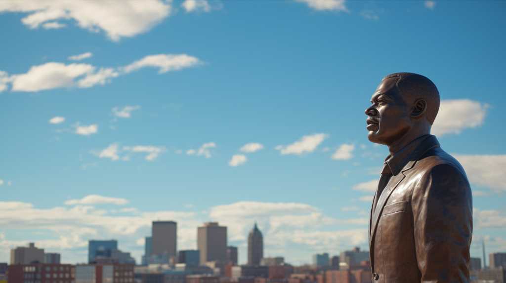 The Statue of Martin Luther King Jr in Boston